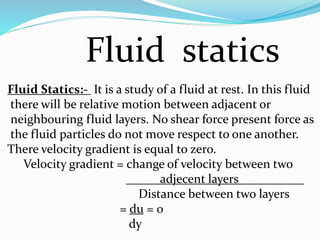 fluid statics | PPTX