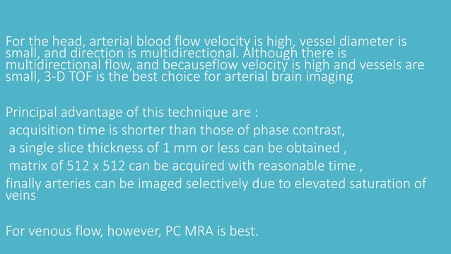 Magnetic Resonance Angiography and Venography | PPTX