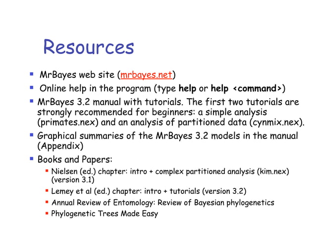 MrBayes_intro_big4ws_2016-10-10 | PPT