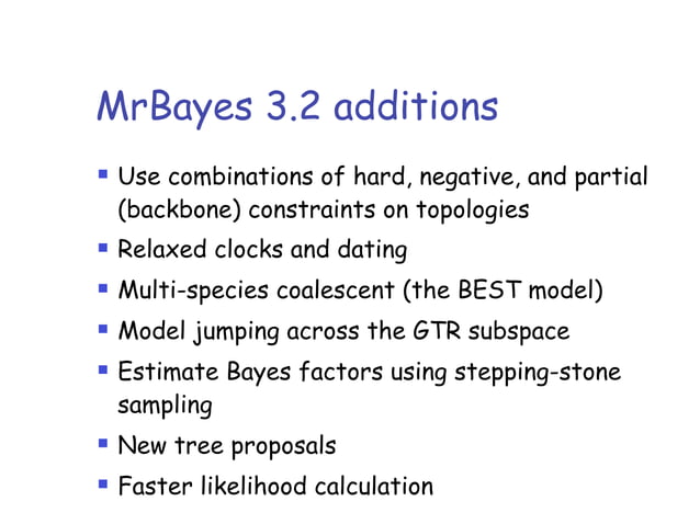 MrBayes_intro_big4ws_2016-10-10 | PPT
