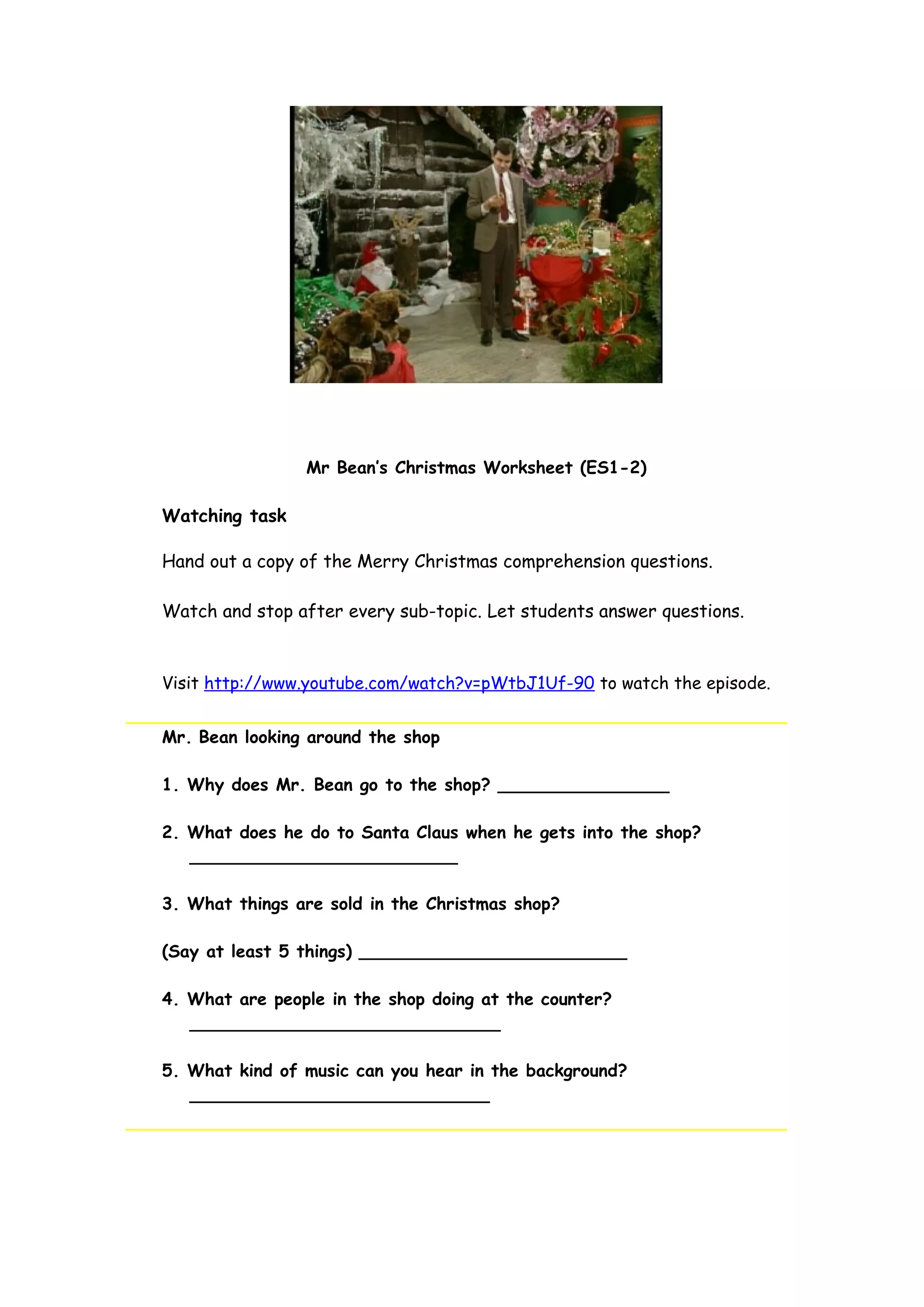 Mr bean's christmas | DOC