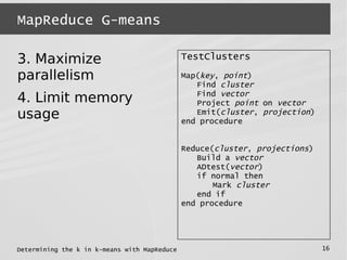 Determining the k in k-means with MapReduce | PDF
