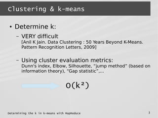 Determining the k in k-means with MapReduce | PDF