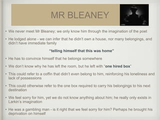 Mr Bleaney- Philip Larkin | PDF