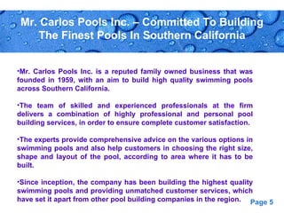 Mr Carlos Pools | PPT