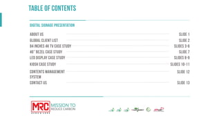 MRC Digital Signage Presentation | PDF