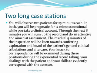 Mrcpi part II General Medicine clinical exam format | PPTX