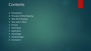 MIND READING COMPUTERS PPT | PPTX | Brain and Nervous System Disorders | Diseases and Conditions