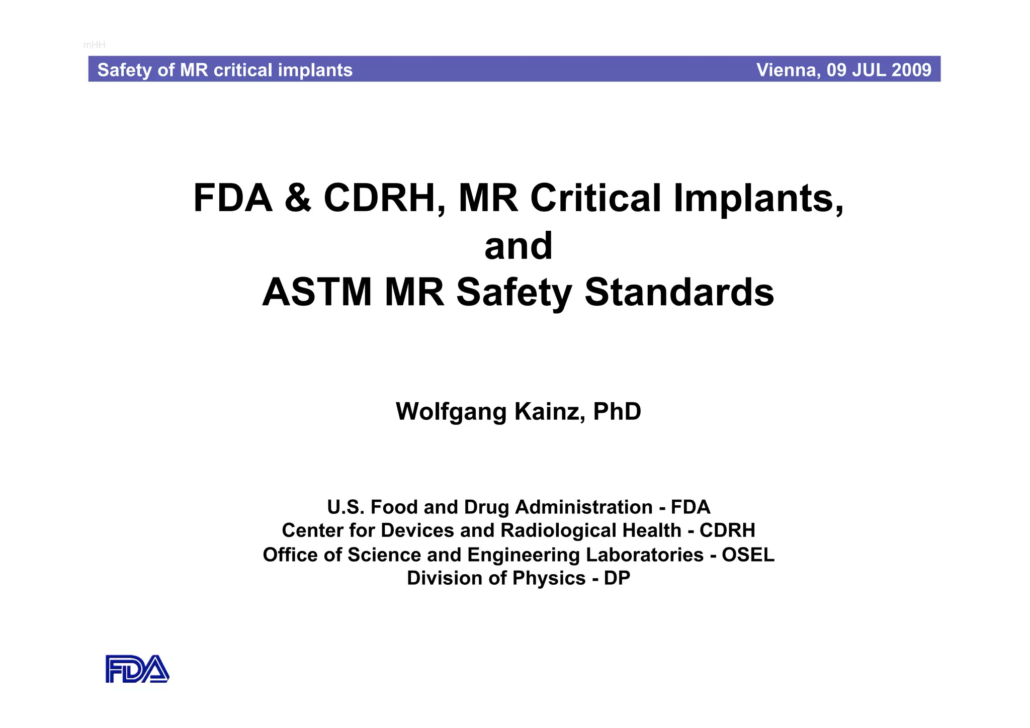 Safety of MRI Critical Medical Devices | PDF