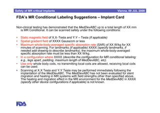 Safety of MRI Critical Medical Devices | PDF