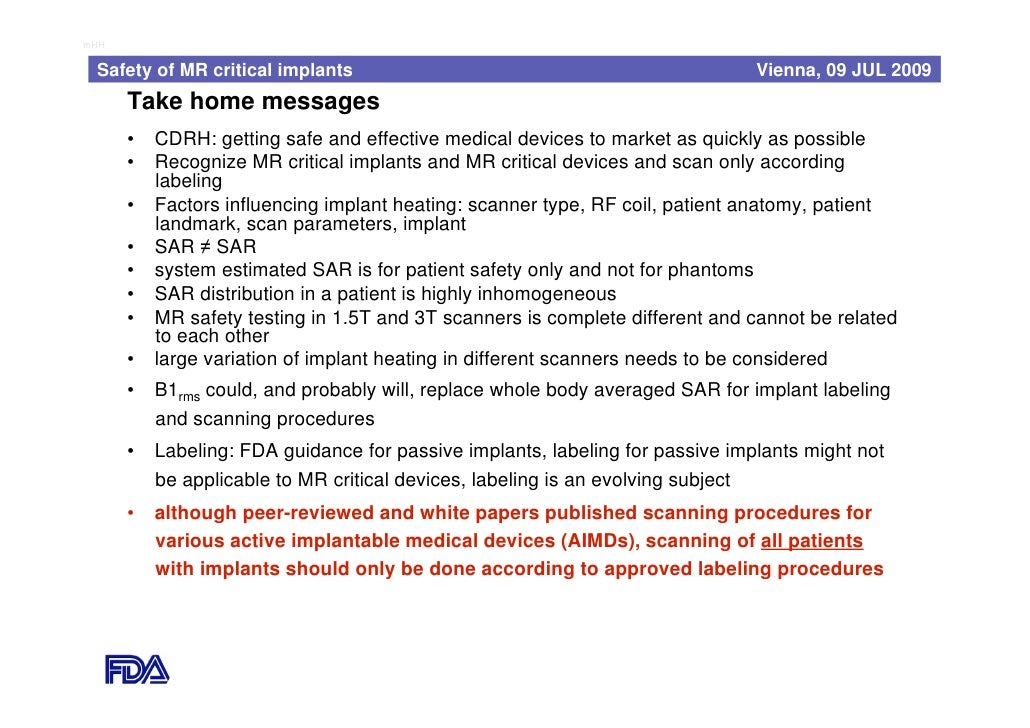 Safety of MRI Critical Medical Devices