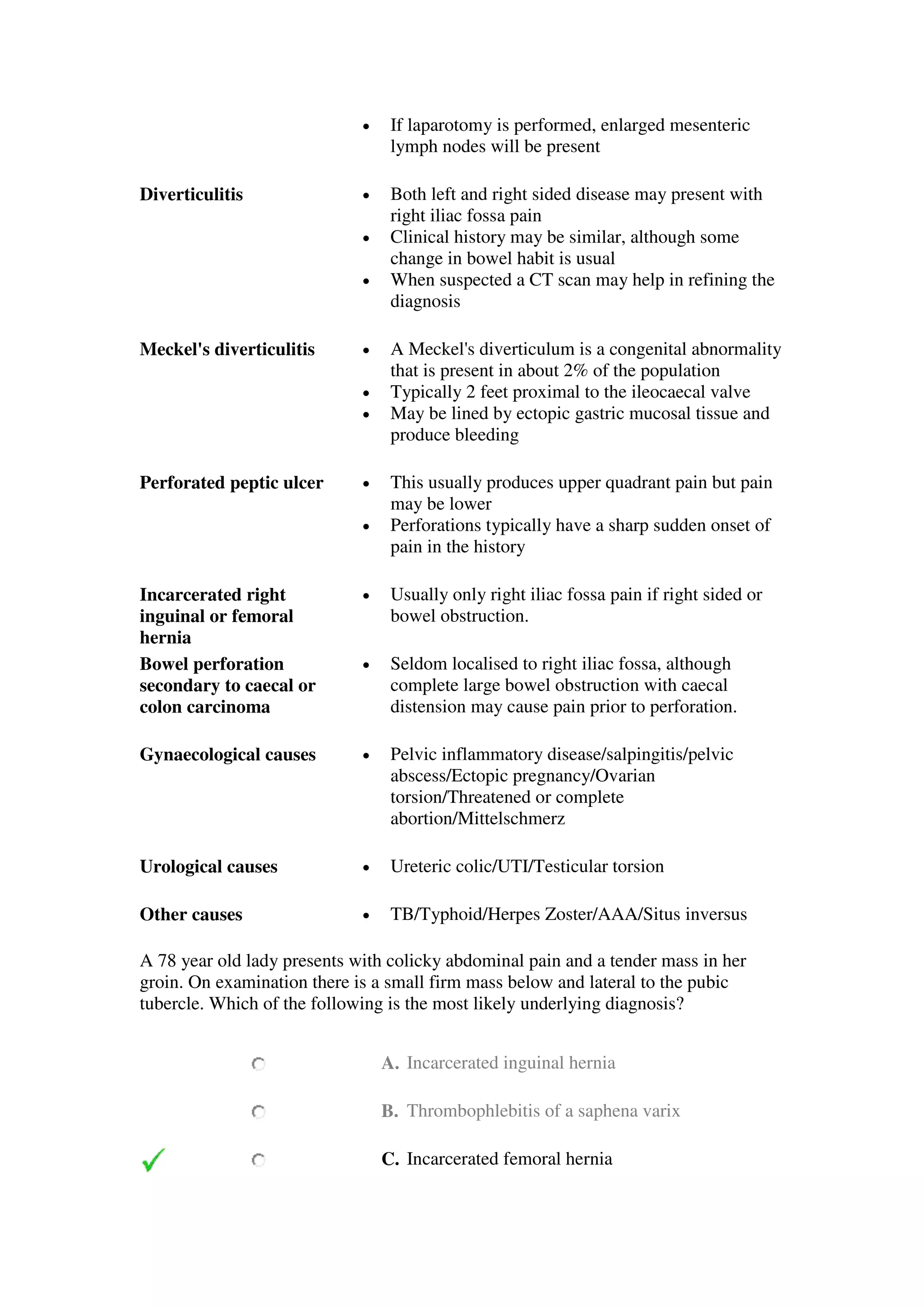 MRCS preparation eMrcs questions surgery | PDF