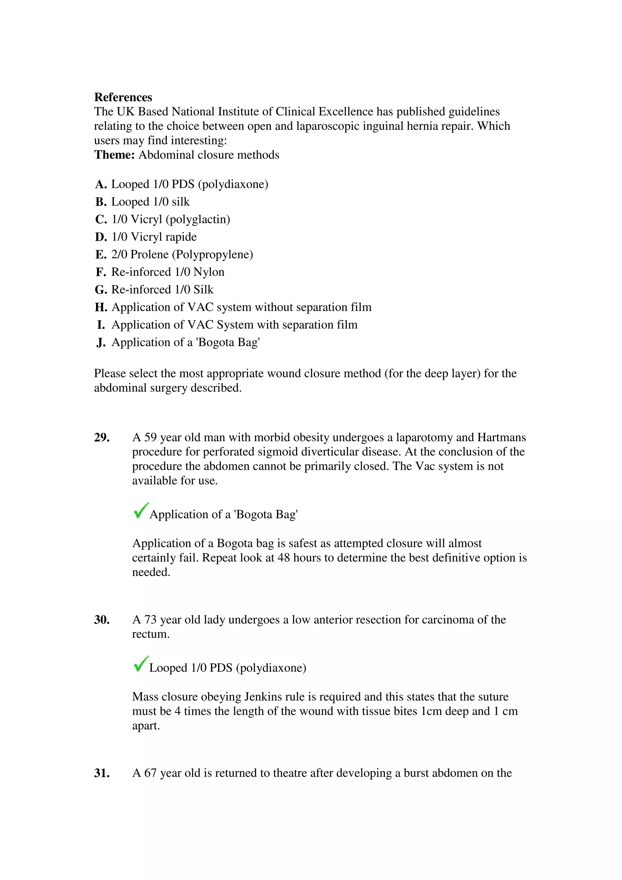 MRCS preparation eMrcs questions surgery | PDF