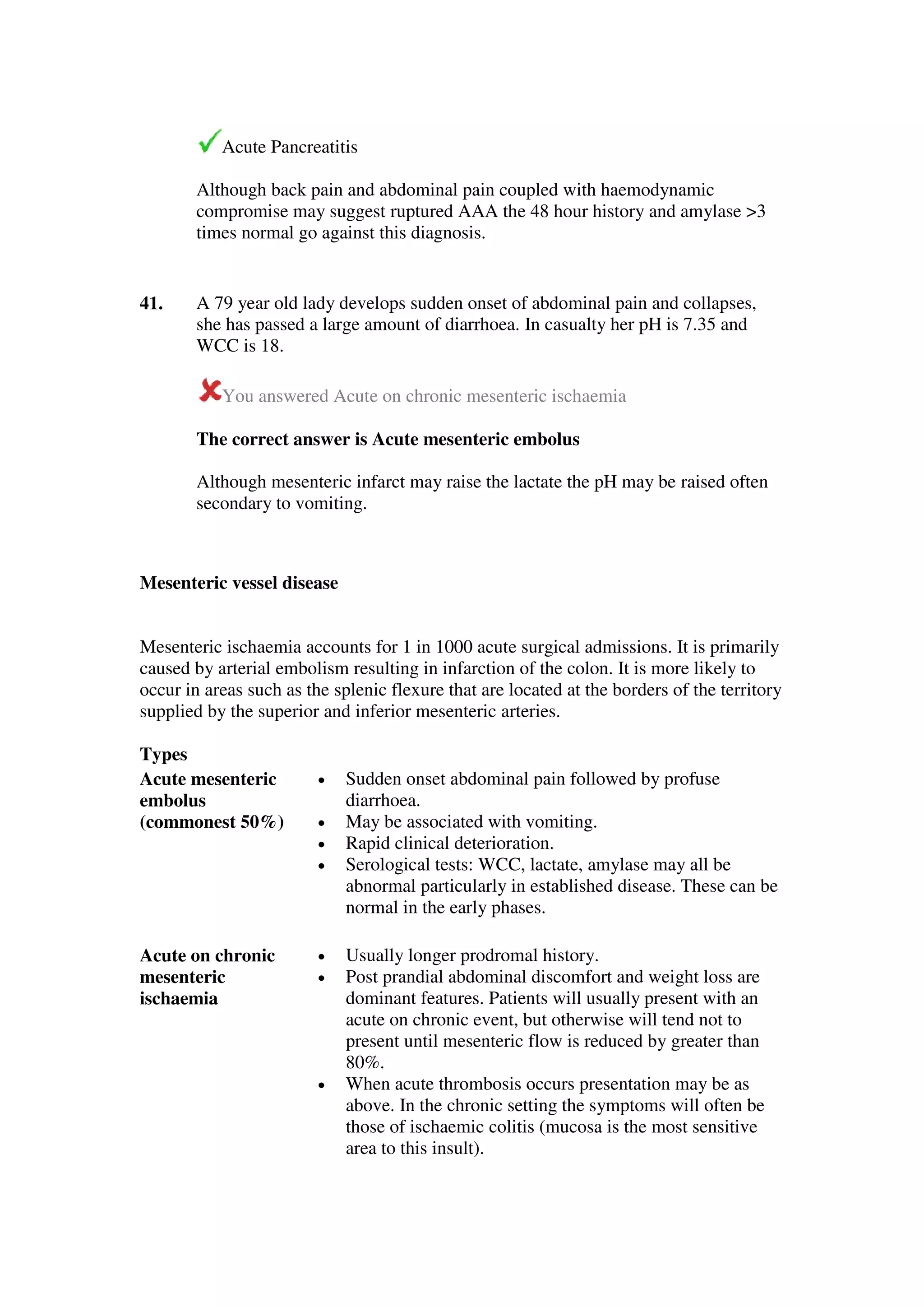 MRCS preparation eMrcs questions surgery | PDF