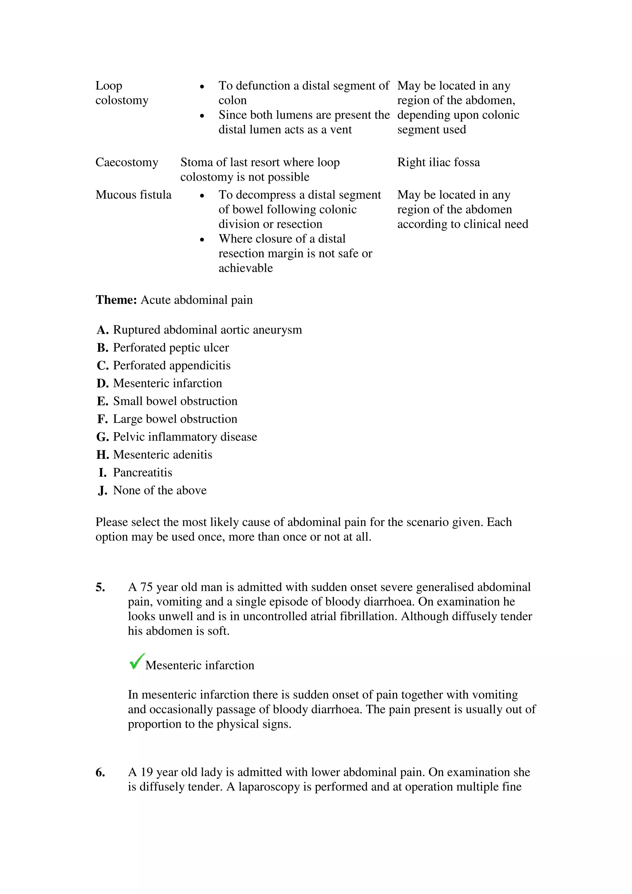 MRCS preparation eMrcs questions surgery | PDF