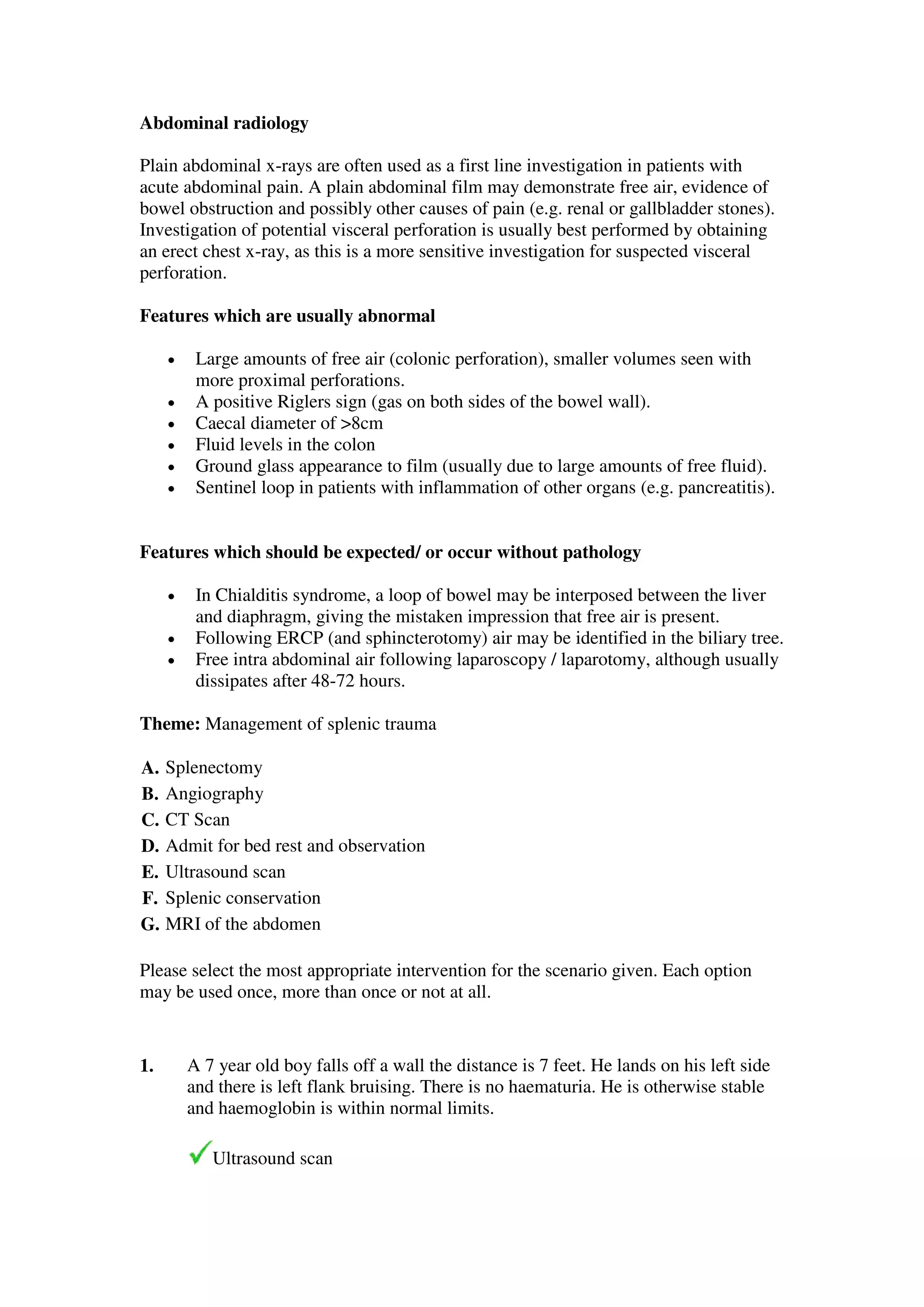 MRCS preparation eMrcs questions surgery | PDF