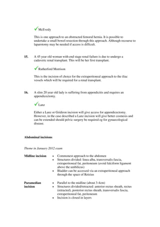 MRCS preparation eMrcs questions surgery | PDF