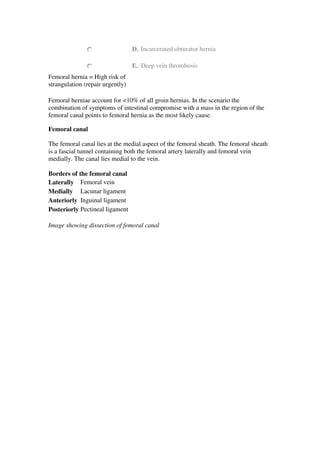 MRCS preparation eMrcs questions surgery | PDF