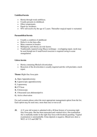 MRCS preparation eMrcs questions surgery | PDF