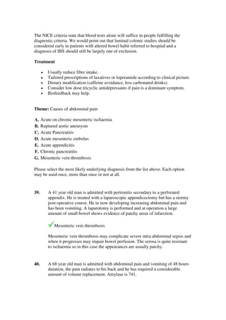 MRCS preparation eMrcs questions surgery | PDF