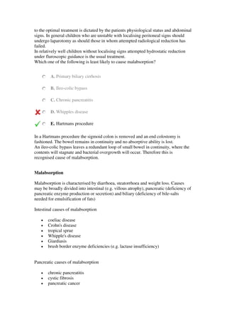 MRCS preparation eMrcs questions surgery | PDF