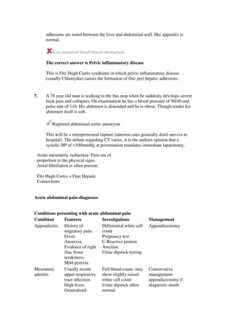 MRCS preparation eMrcs questions surgery | PDF