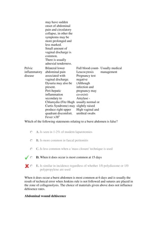MRCS preparation eMrcs questions surgery | PDF