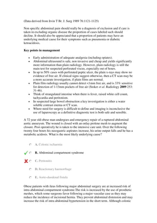 MRCS preparation eMrcs questions surgery | PDF