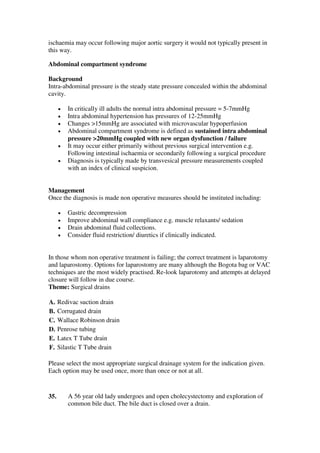 MRCS preparation eMrcs questions surgery | PDF
