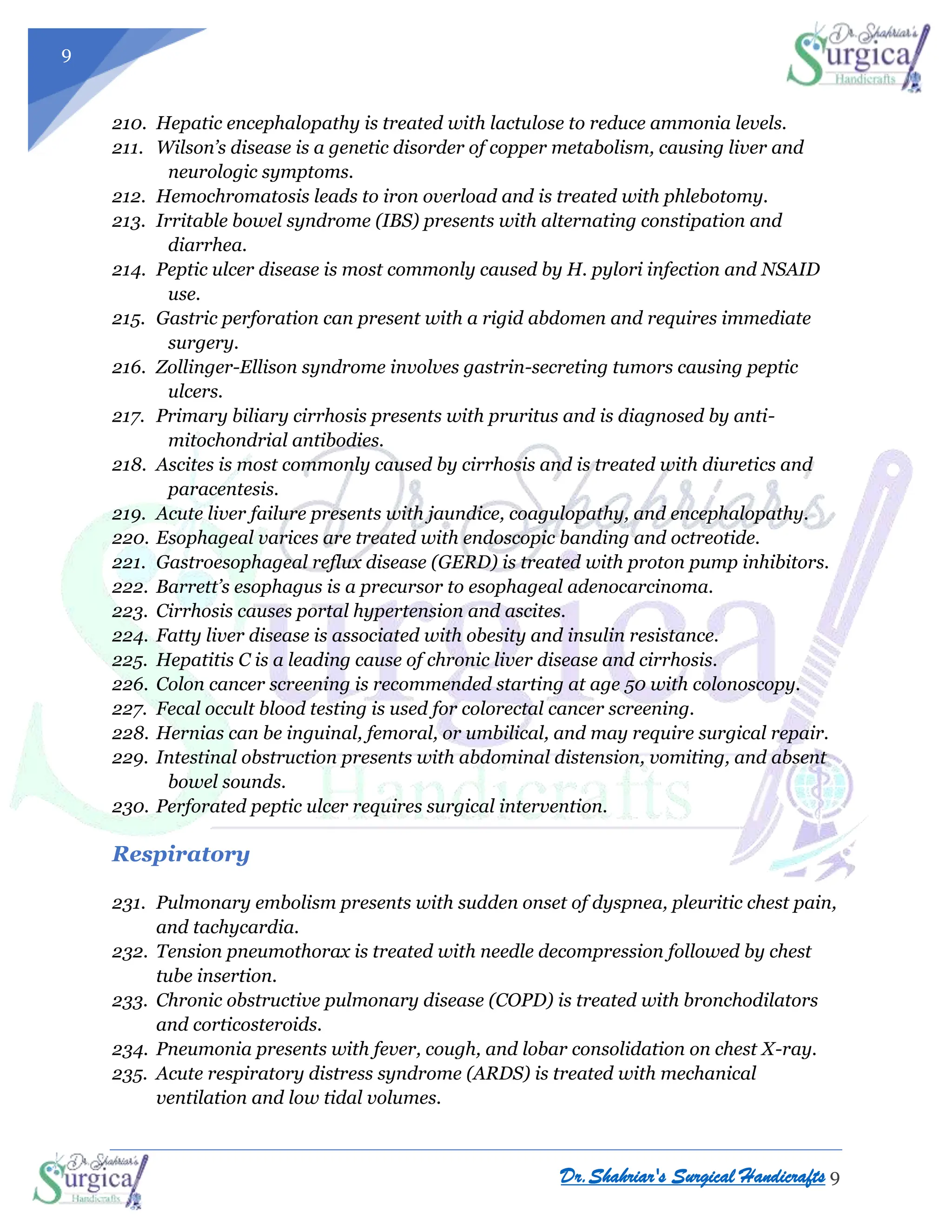 MRCS Recall September 2024 @ Dr.Shahriars Surgical Handicrafts | PDF