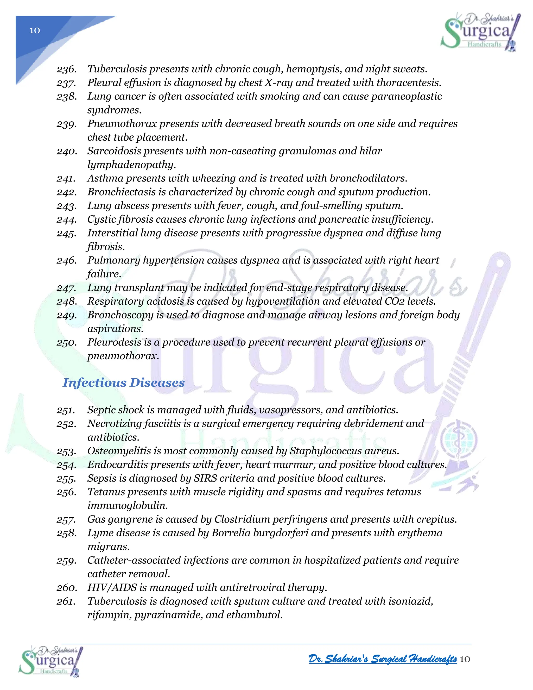 MRCS Recall September 2024 @ Dr.Shahriars Surgical Handicrafts | PDF