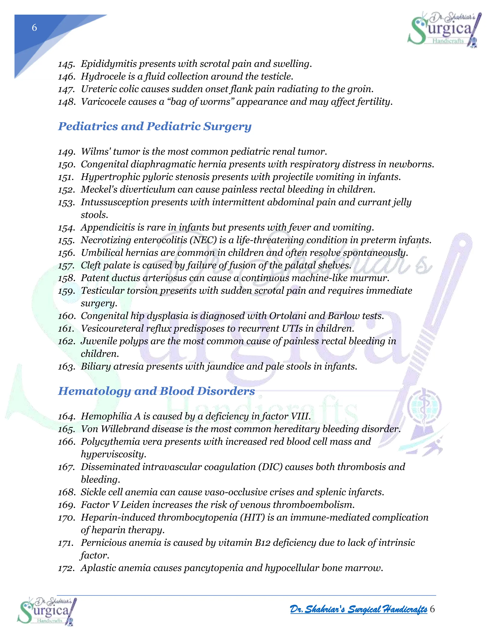 MRCS Recall September 2024 @ Dr.Shahriars Surgical Handicrafts | PDF