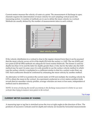 river discharge measurement in water engineering | PDF