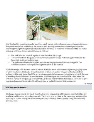 river discharge measurement in water engineering | PDF