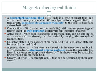 Magneto Rheological Dampers | PPT