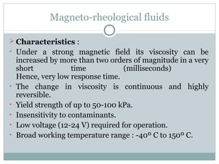 Magneto Rheological Dampers | PPT