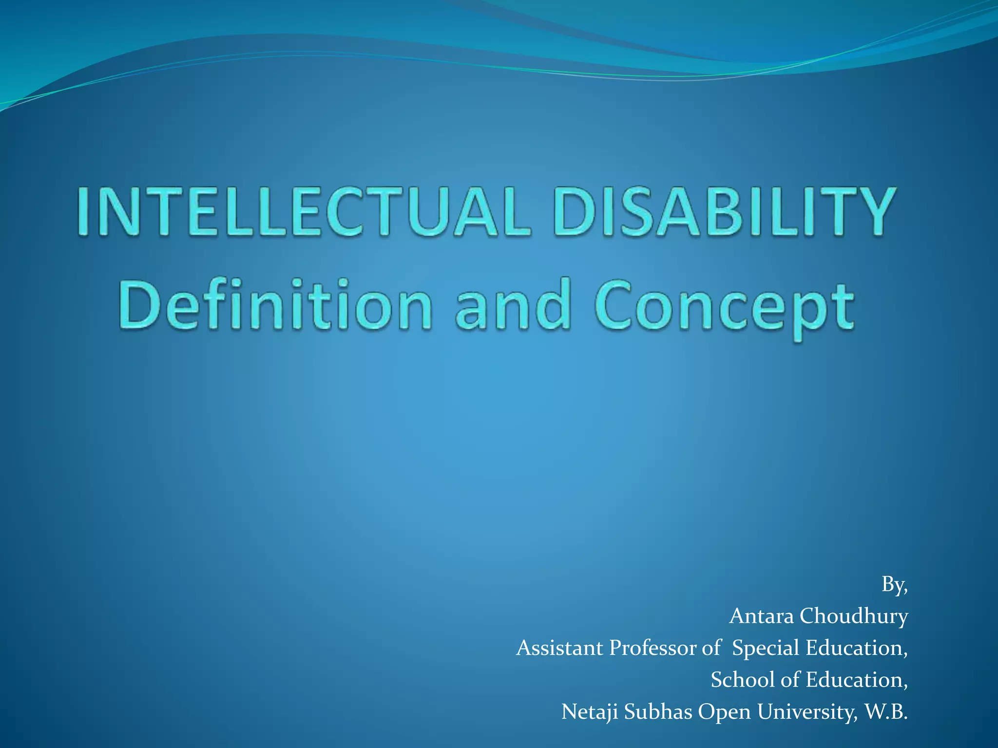 Definition of Intellectual Disability | PPT