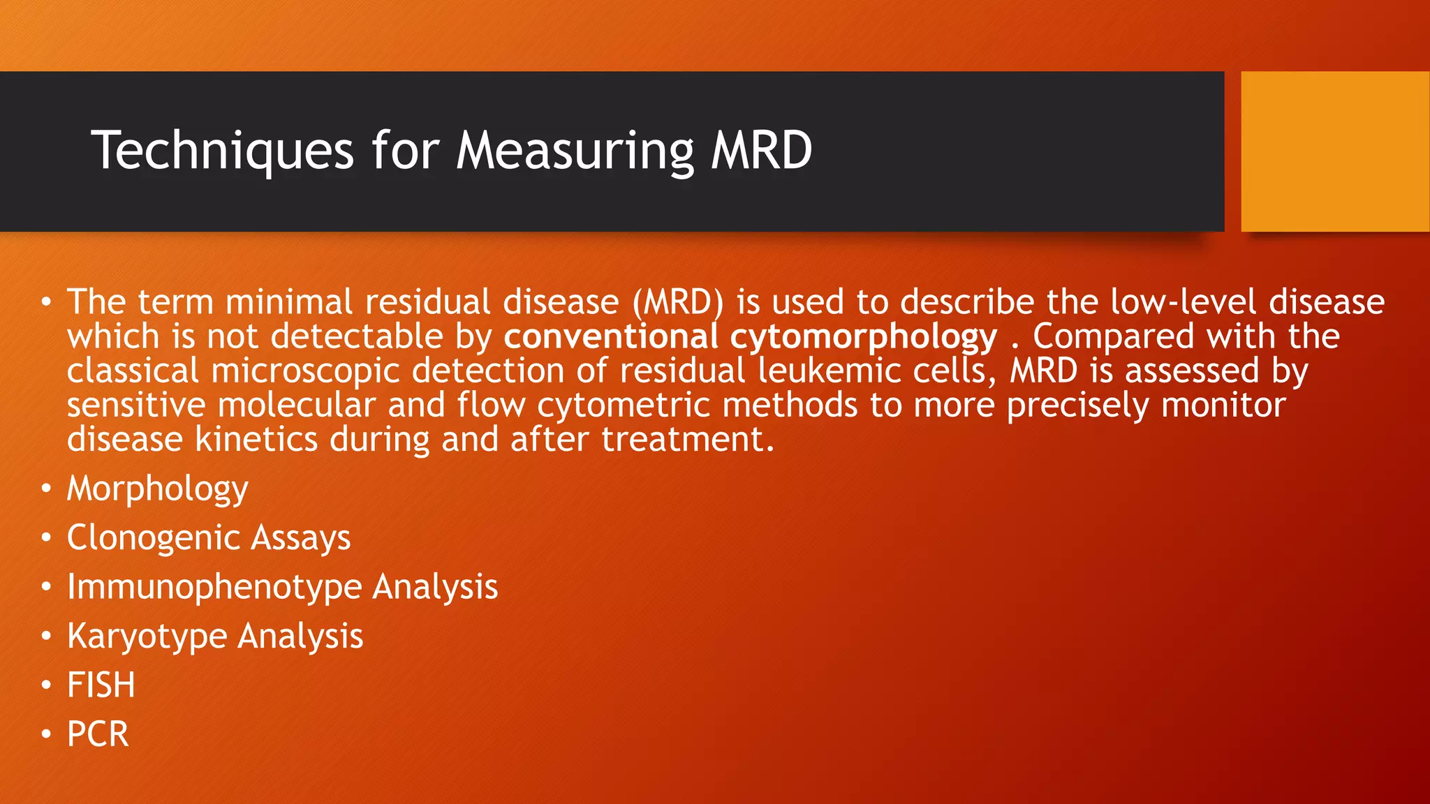Minimal Residual Disease(MRD) in B cell pediatric ALL patient | PPTX