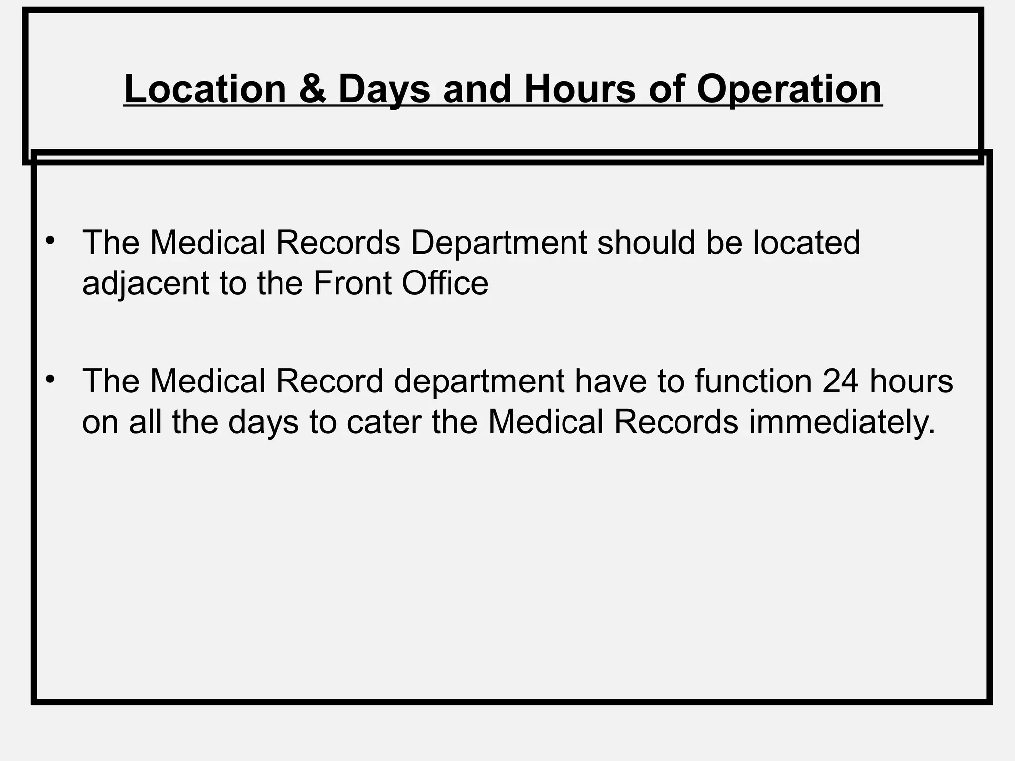 Medical Records Role and its Maintenance. | PPT