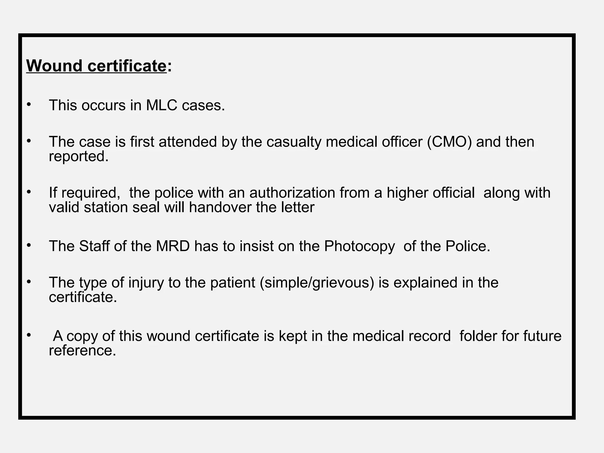 Medical Records Role and its Maintenance. | PPT