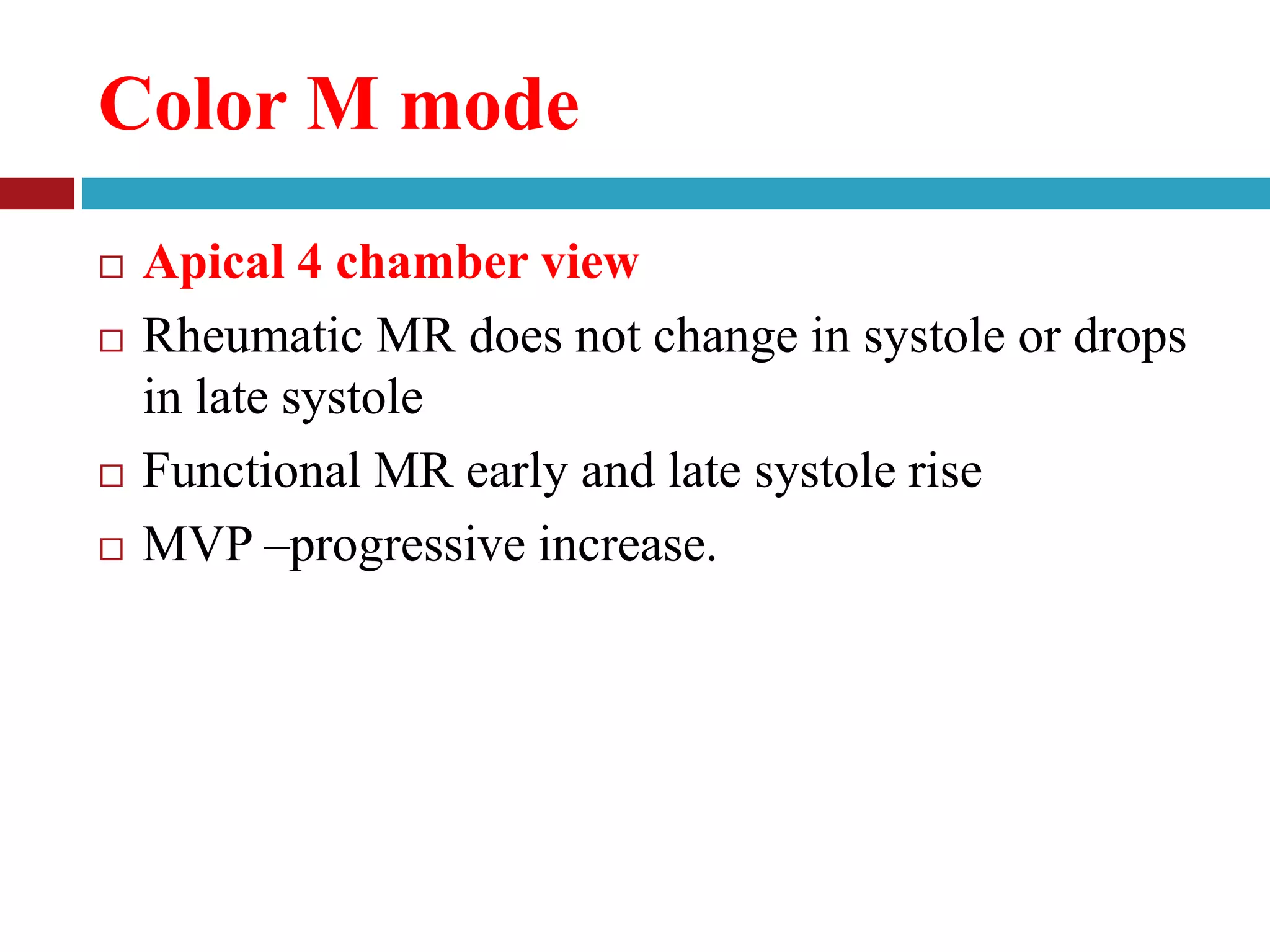 ECHOCARDIOGRAPHIC EVALUATION OF MITRAL VALVE DISEASE -MITRAL ...
