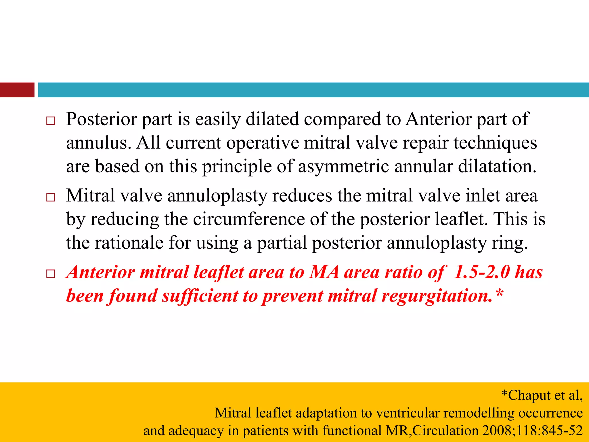 ECHOCARDIOGRAPHIC EVALUATION OF MITRAL VALVE DISEASE -MITRAL ...