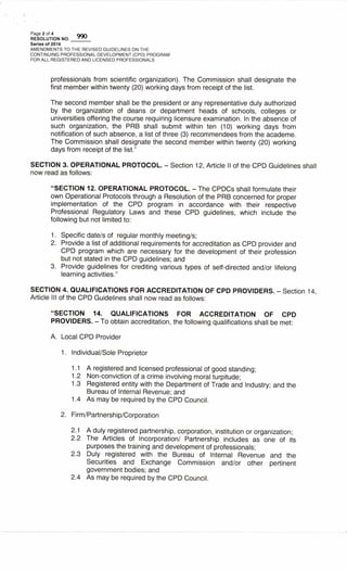 Continuing Professional Development Revised Guidelines 2016 | PDF