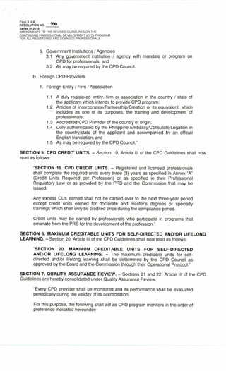 Continuing Professional Development Revised Guidelines 2016 | PDF