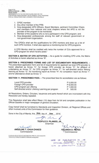 Continuing Professional Development Revised Guidelines 2016 | PDF