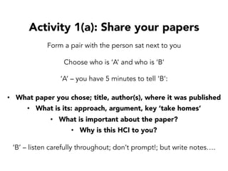 HCI for Digital Civics 2015/16 Week 2 | PDF