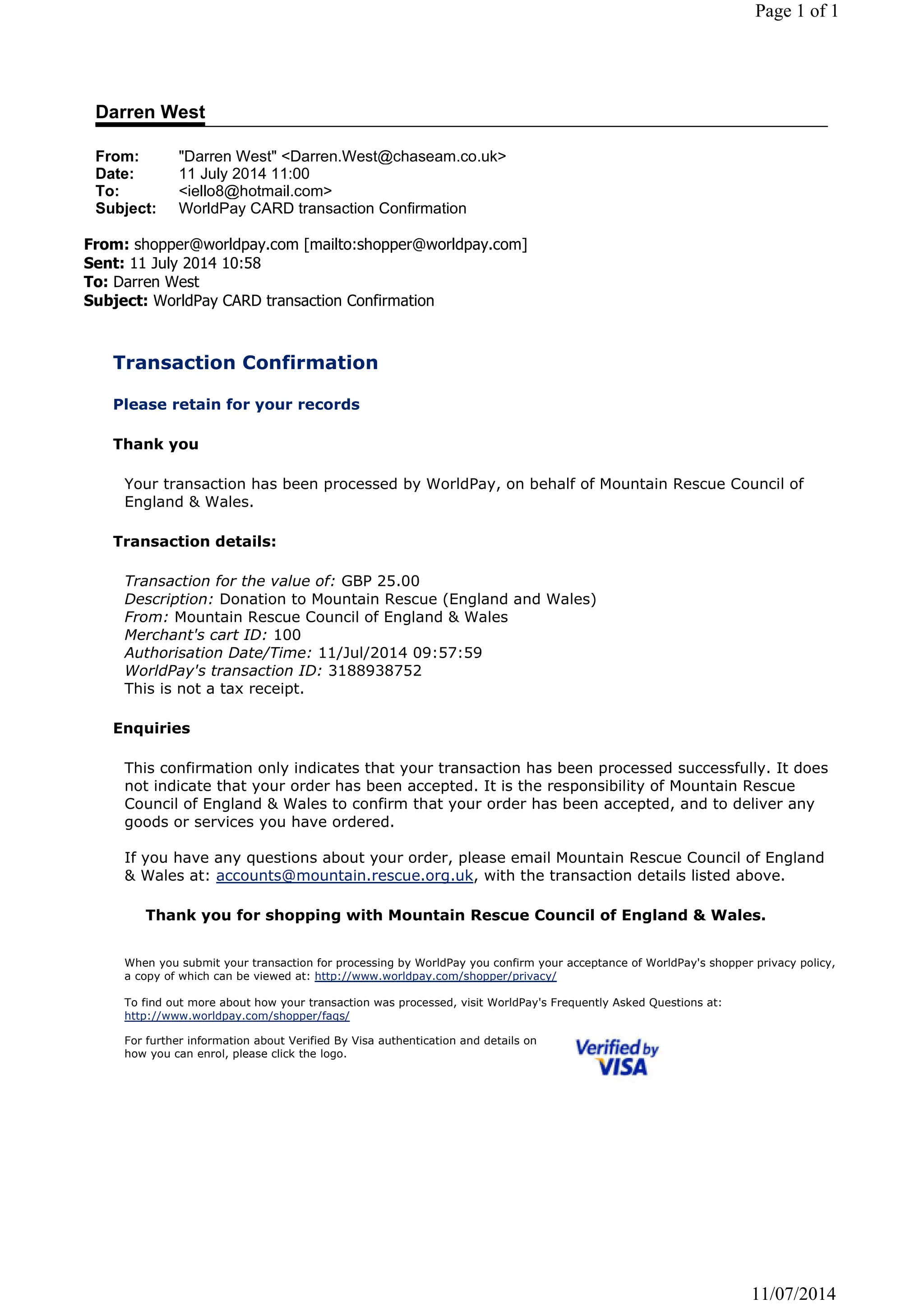 MREW donation receipt | PDF