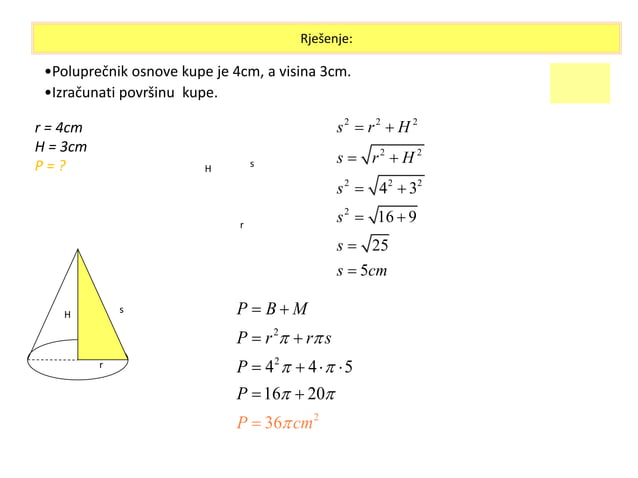 Mreza i povrsina kupe | PPTX