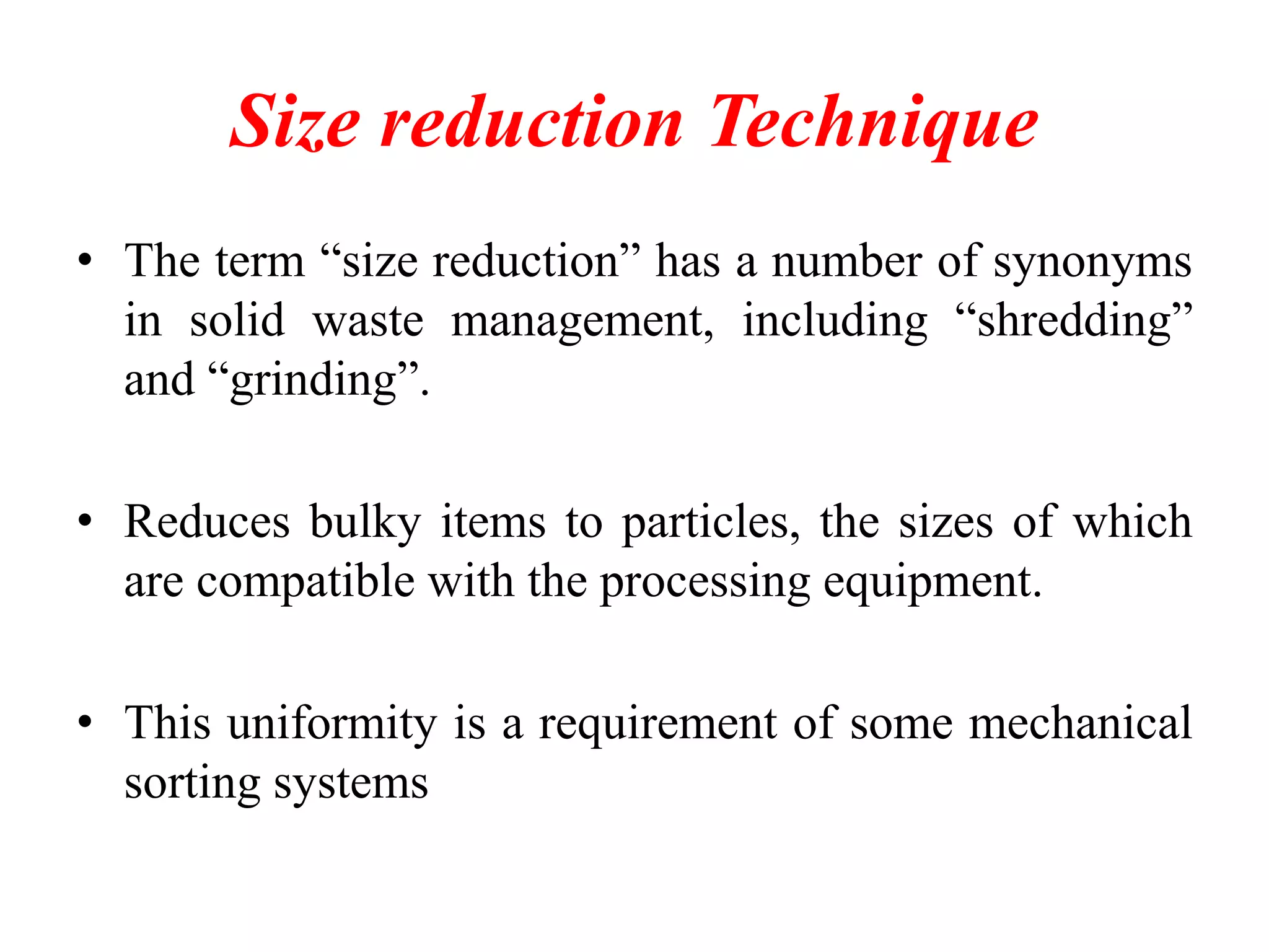 Material Recovery Facility | PPTX