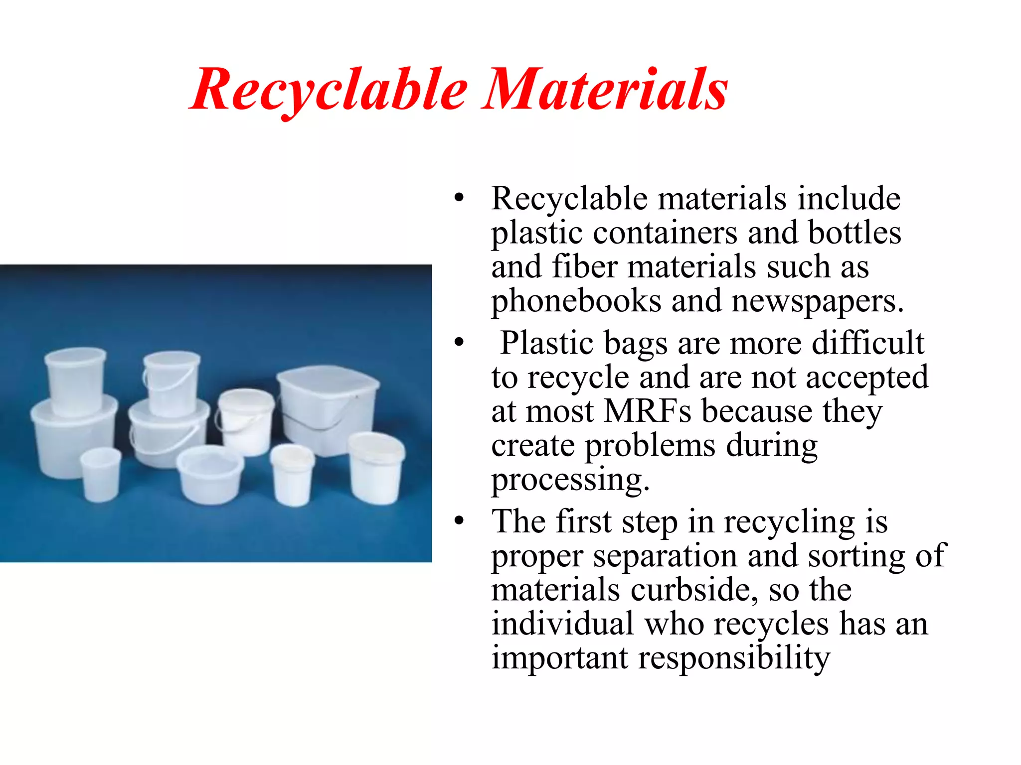 Material Recovery Facility | PPTX